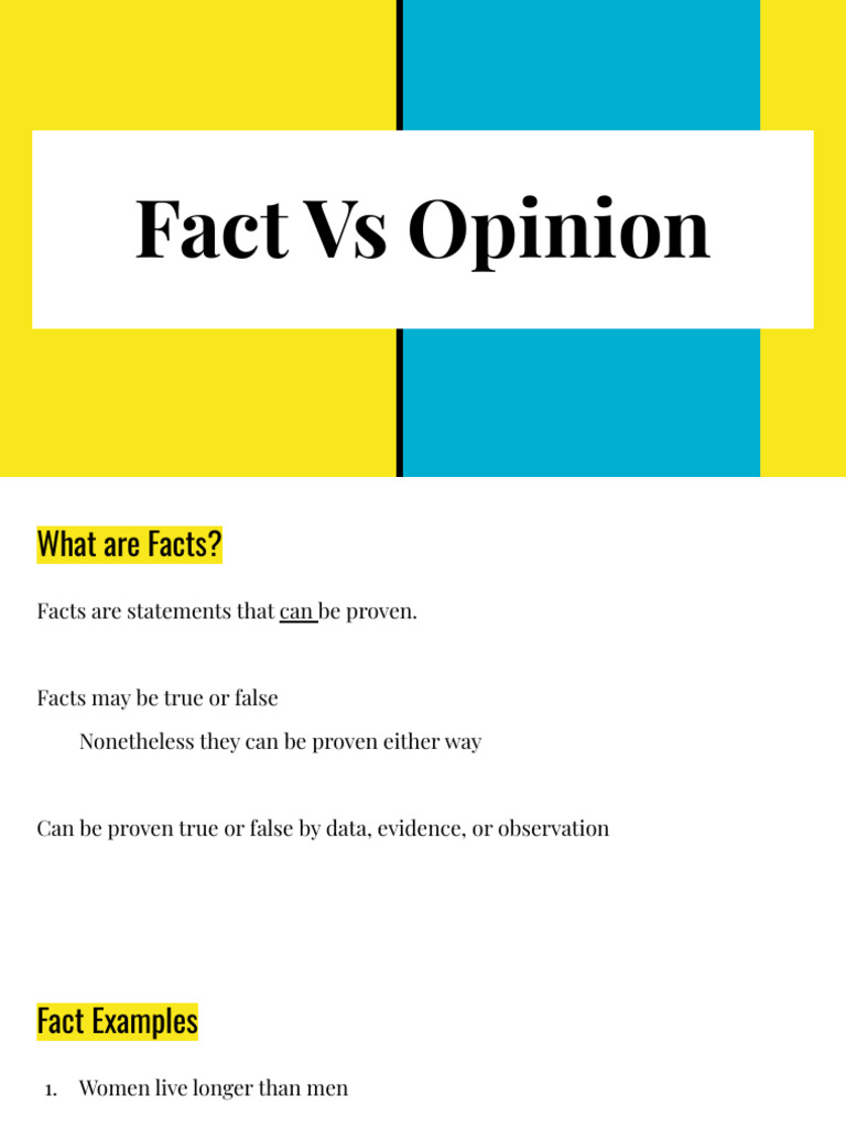 Understanding Facts and Opinions | PDF