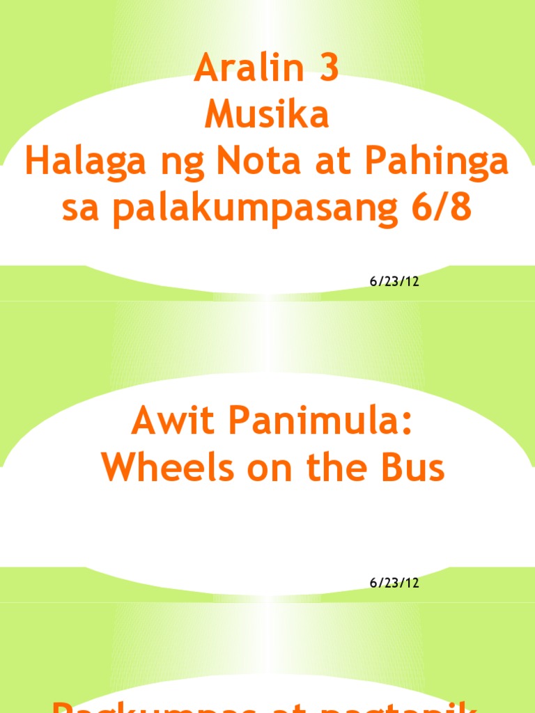 Aralin 3 Halaga NG Nota at Pahinga 68 | PDF
