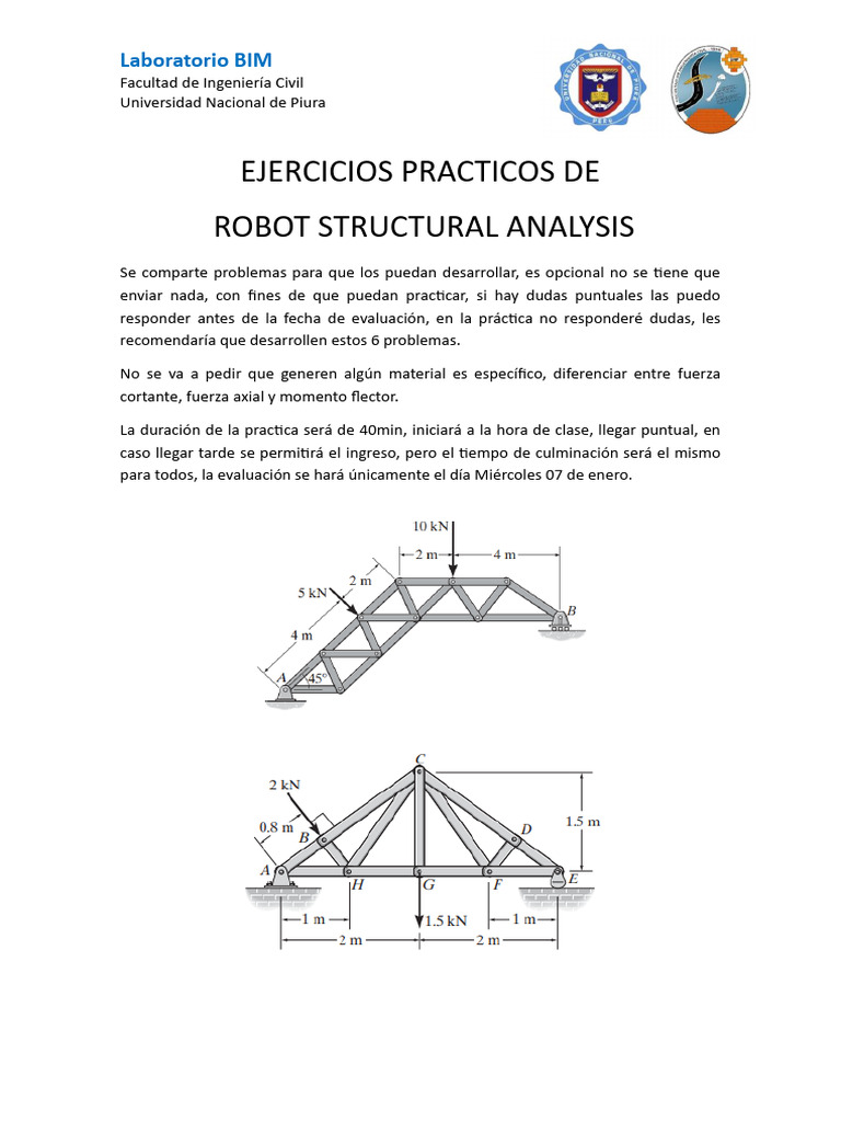 Ejercicios Practicos de Robot Structural Analysis | PDF