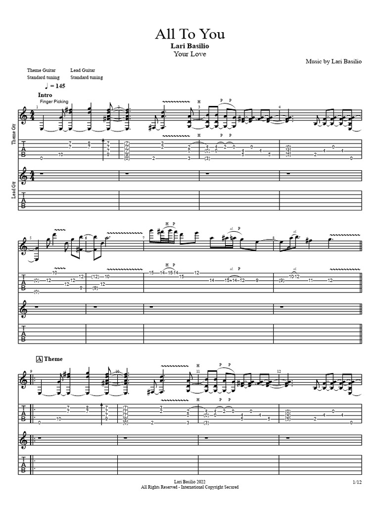8 - All to You - Lari Basilio | PDF | Necked Lutes | Musical Techniques
