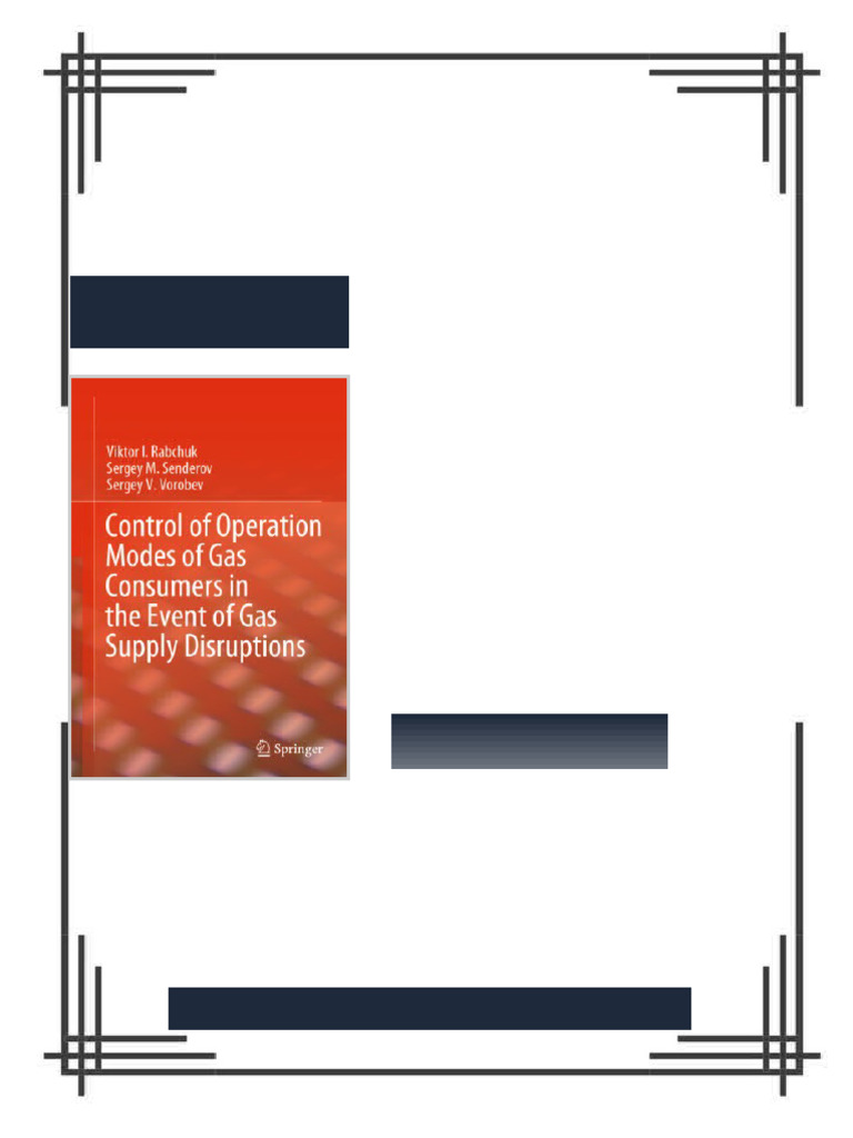 Control of Operation Modes of Gas Consumers in The Event of Gas Supply ...