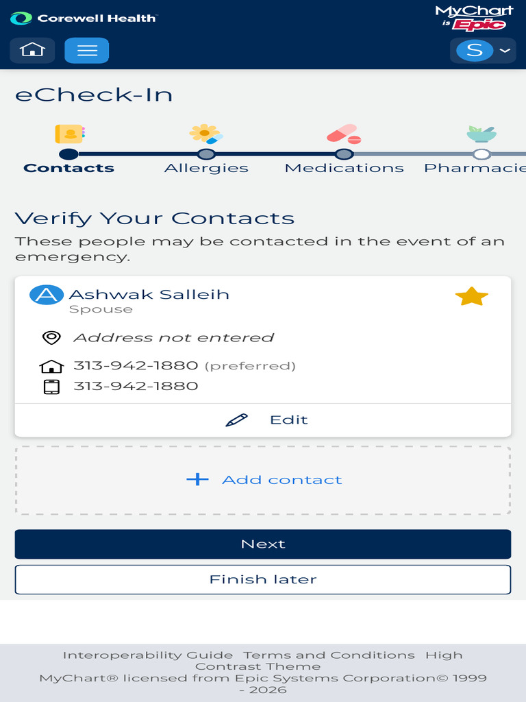 MyChart - ECheck-In 3 | PDF