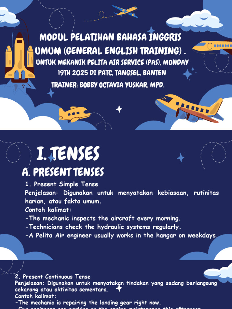 Blue White and Yellow Illustration the World of Aviation Presentation ...