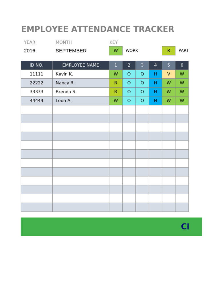 IC Employee Attendance Tracker Template 9431 | PDF