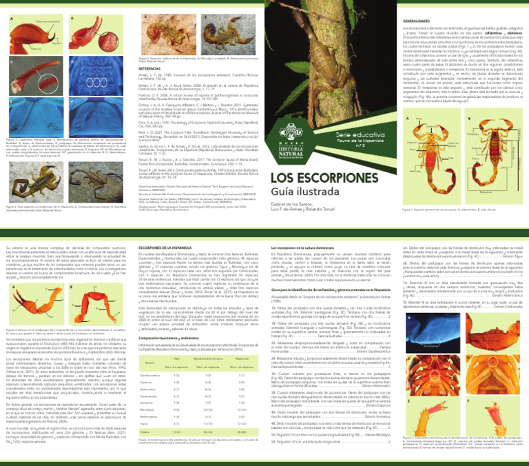 Escorpiones Guia Ilustrada | PDF | Artrópodos | Arácnidos