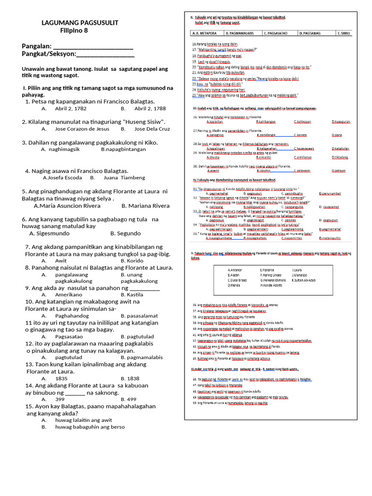 Lagumang Pagsusulit | PDF