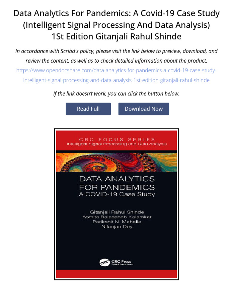 Data Analytics for Pandemics: A COVID-19 Case Study (Intelligent Signal Processing and Data ...