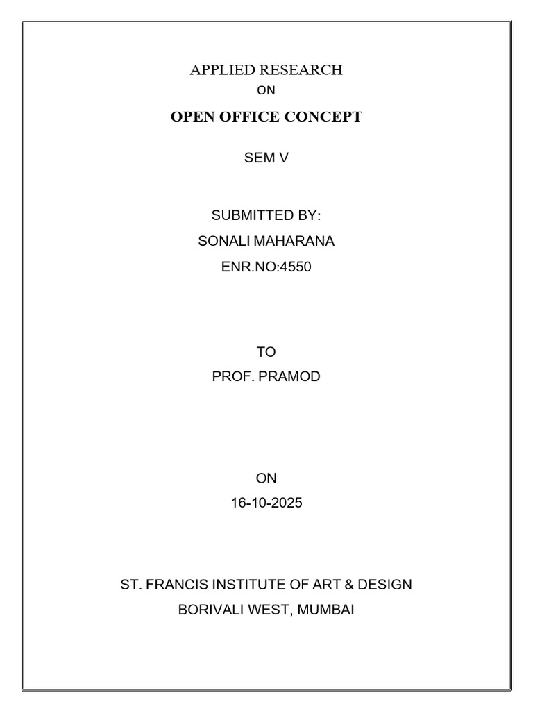 Open Office Concept: Research Insights | PDF | Well Being | Methodology
