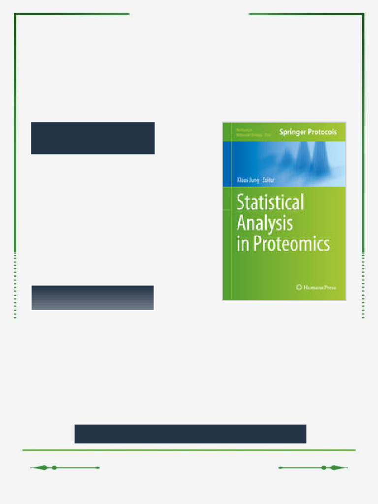 Statistical Analysis in Proteomics 1st Edition Klaus Jung (Eds.) eBook ...