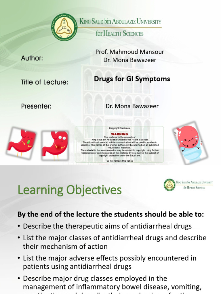 02 Drugs for GI Symptoms GI Block COMF Fall25 Class Presentation | PDF ...