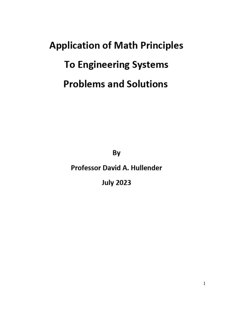 Application+of+Math+Principles+to+Engineering+Systems+ +Problems+and+Solutions+7!11!2023 | PDF ...