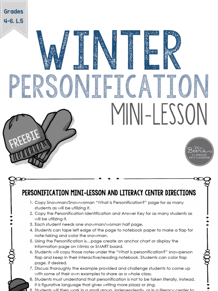 Personification Mini-Lesson for Grades 4-6 | PDF | Santa Claus | Christmas