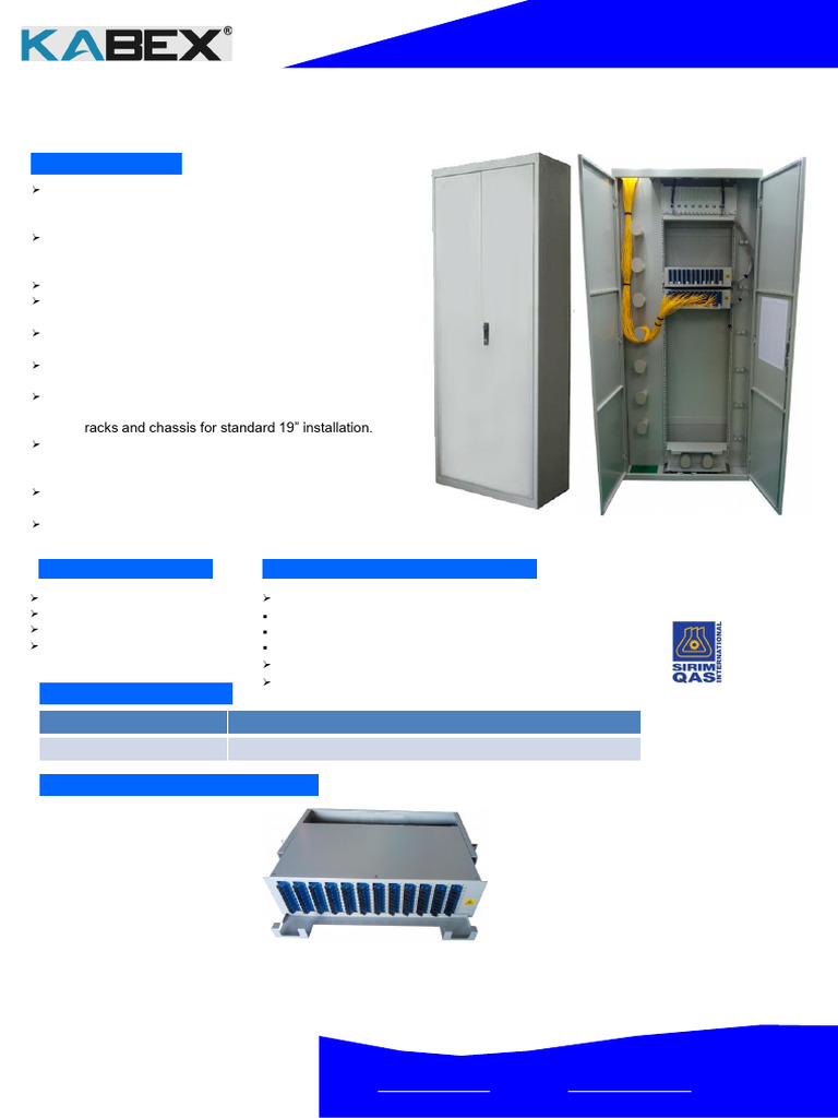 High-Density Optical Distribution Frame | PDF | Optical Fiber ...