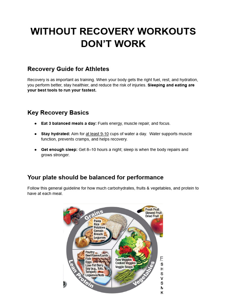 Essential Recovery Tips for Athletes | PDF