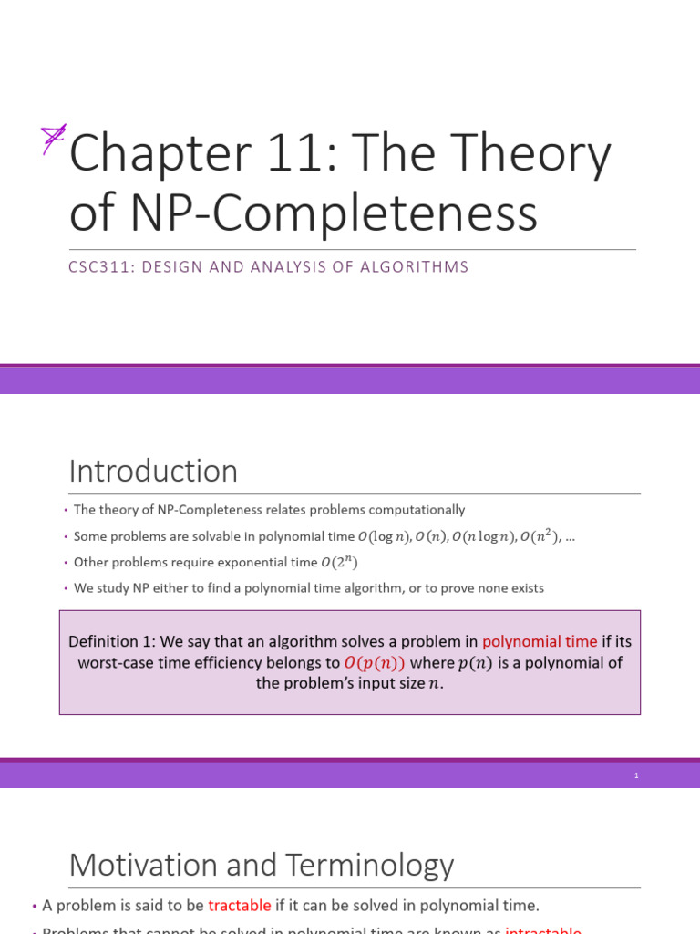 NP-Completeness Theory Explained | PDF | Time Complexity ...