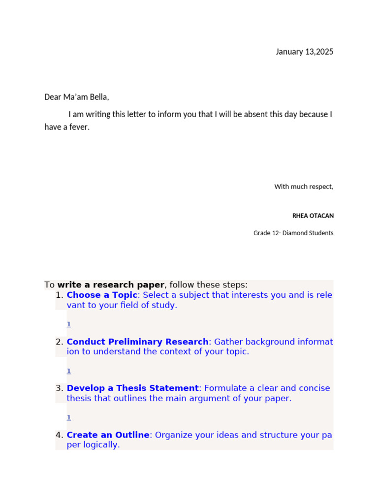 Research Paper Writing Guide | PDF