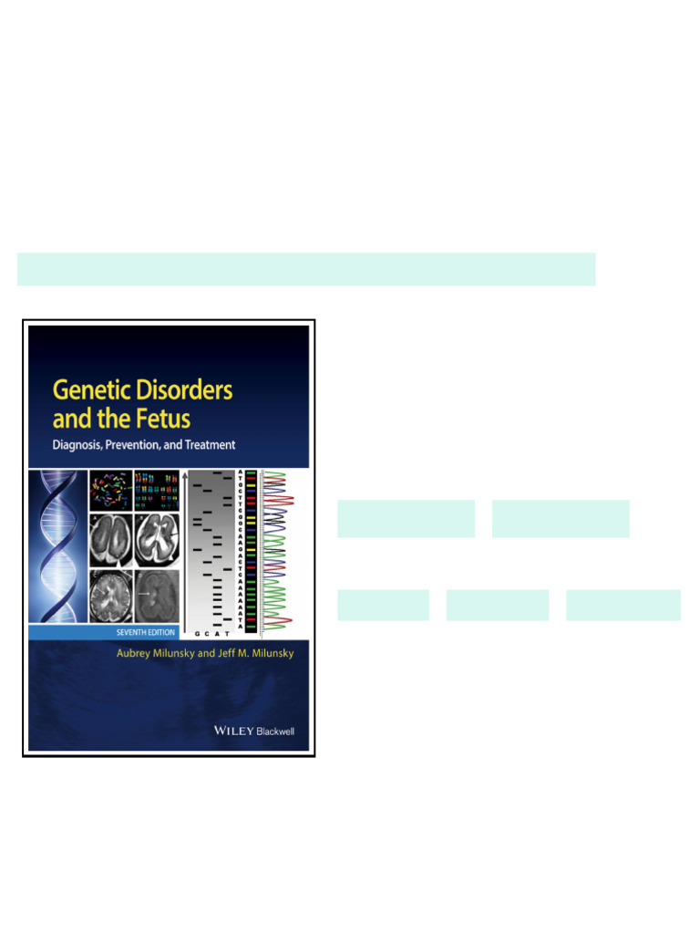 Genetic Disorders and the Fetus Diagnosis Prevention and Treatment 7th ...