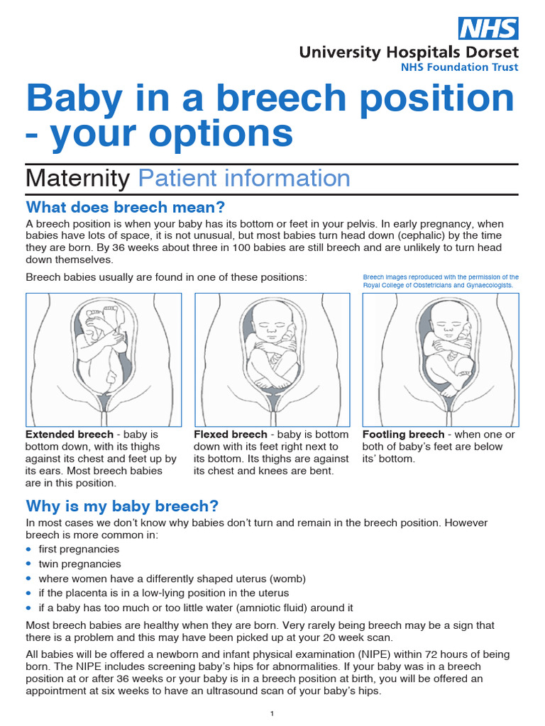 Baby in A Breech Position Your Options | PDF | Caesarean Section ...