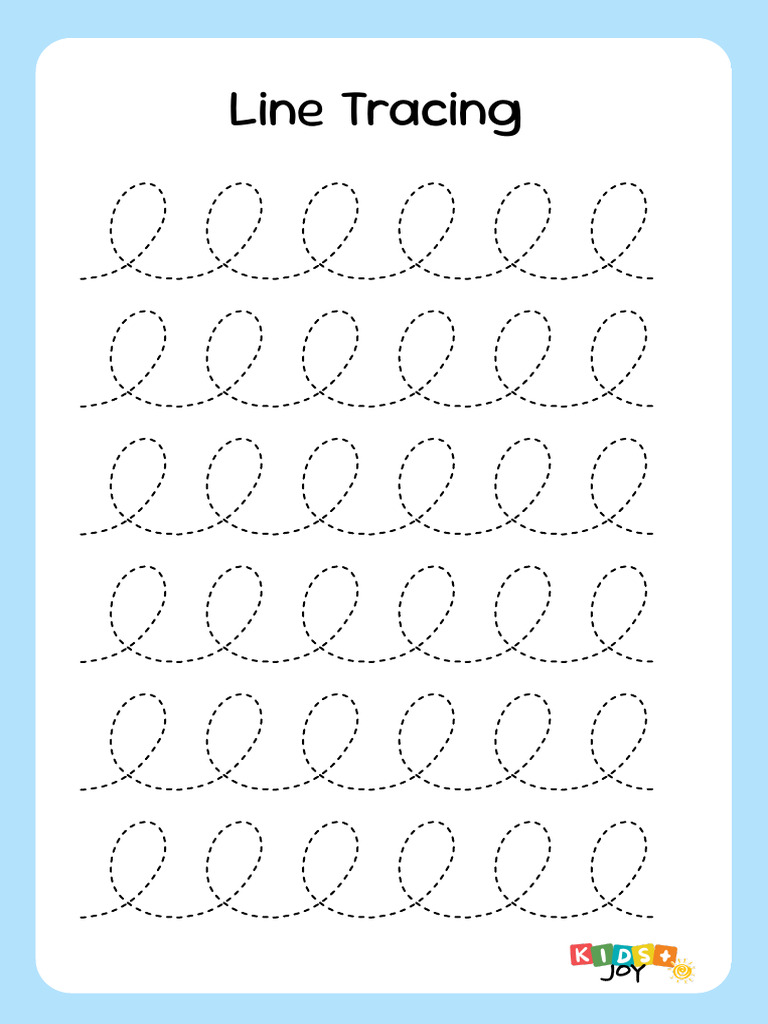 13 Line Tracing Worksheets for Kids | PDF