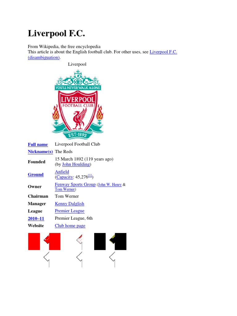 LFC | PDF | Liverpool F.C. | Premier League Clubs