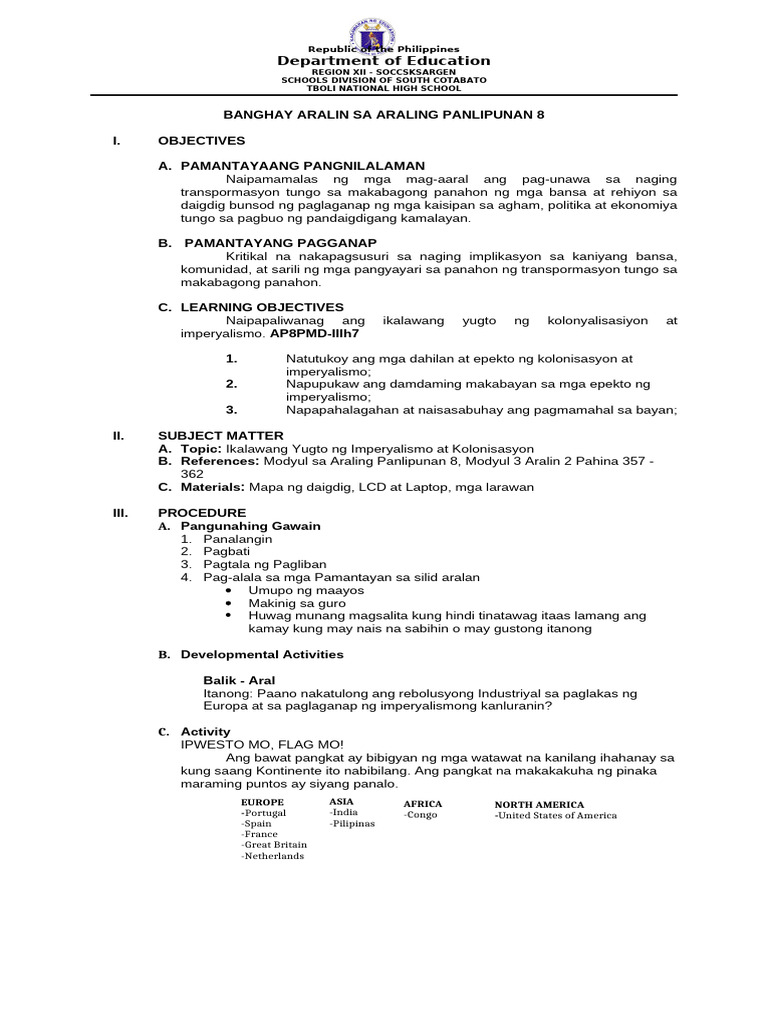 Lesson Plan 4 Co Q3 | PDF
