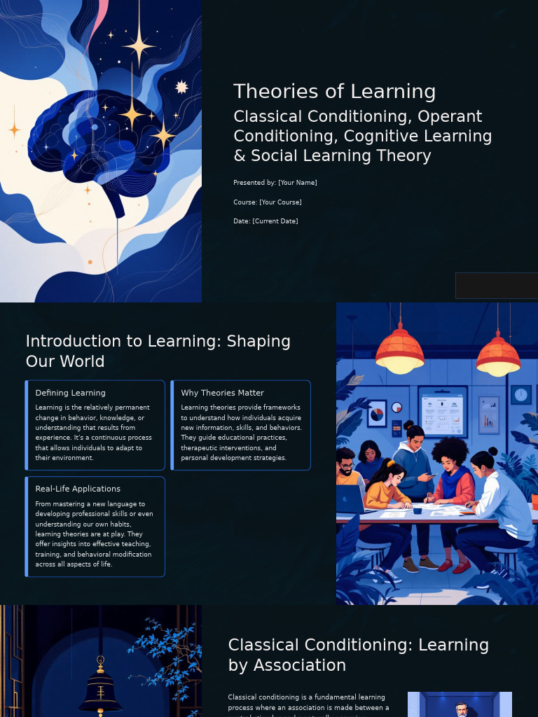 Theories of Learning | PDF | Classical Conditioning | Learning
