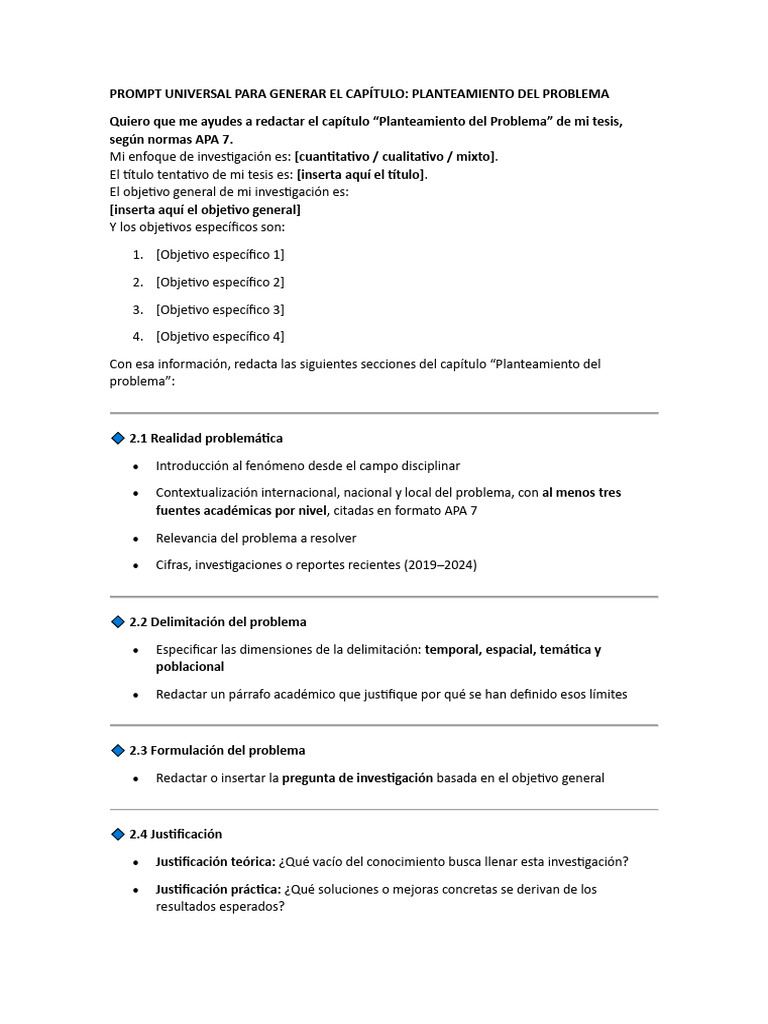 Prompt Universal Para Generar El Capítulo2 | PDF