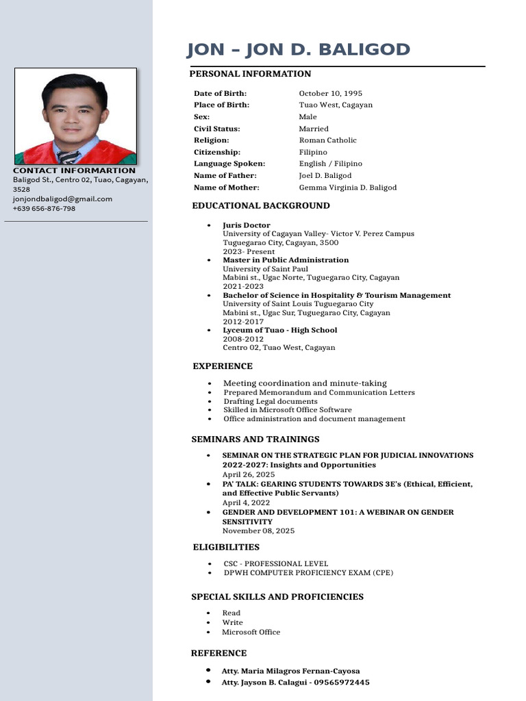 Resume Jon | PDF