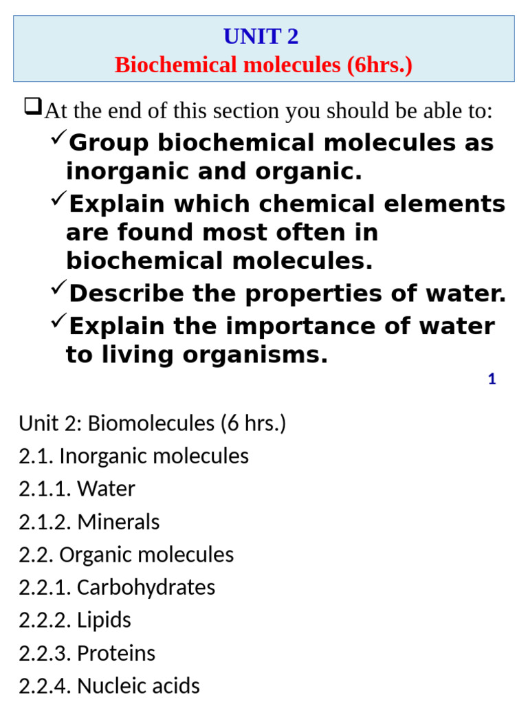 Biochemical Molecules Overview | PDF | Nucleotides | Carbohydrates