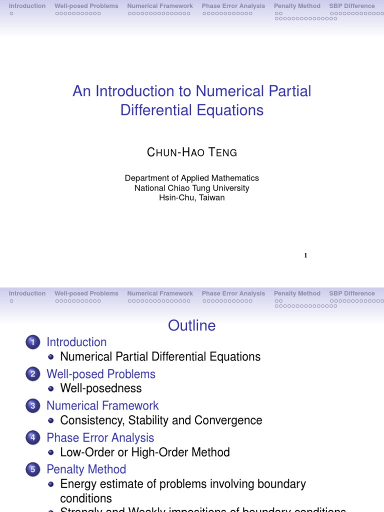 An Introduction To Numerical Partial Differential Equations: HUN AO ENG | PDF | Numerical ...