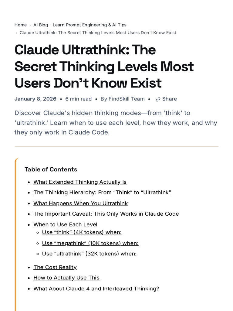Unlocking Claude's Ultrathink Feature | PDF | Information Technology ...