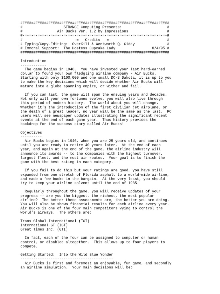 Airbucks Manual | PDF | Menu (Computing) | Stocks