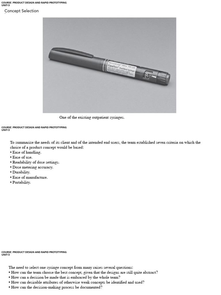 Product Concept Selection Methods | PDF | Prototype | Design