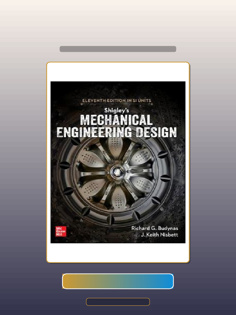 Shigley s Mechanical Engineering Design in SI Units 11th Edition by ...