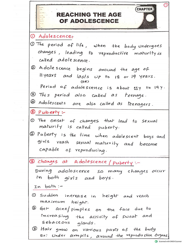 Adolescence Chapter | PDF