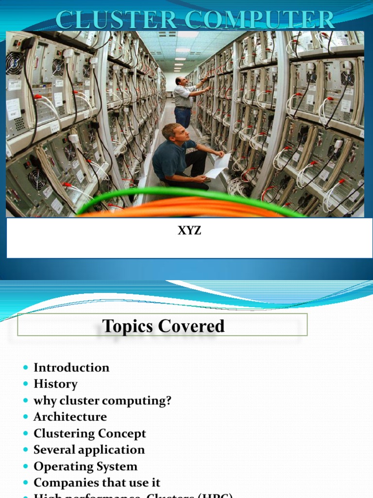 Cluster Computing Pdf Computer Cluster Operating System