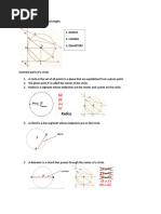 Circle Geometry Theorems and Formulas | PDF | Angle | Classical Geometry