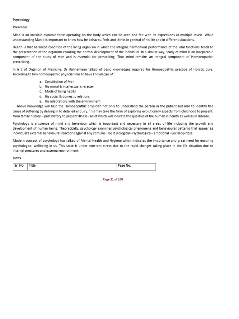 Understanding Mind in Homoeopathy | PDF | Mind | Emotions