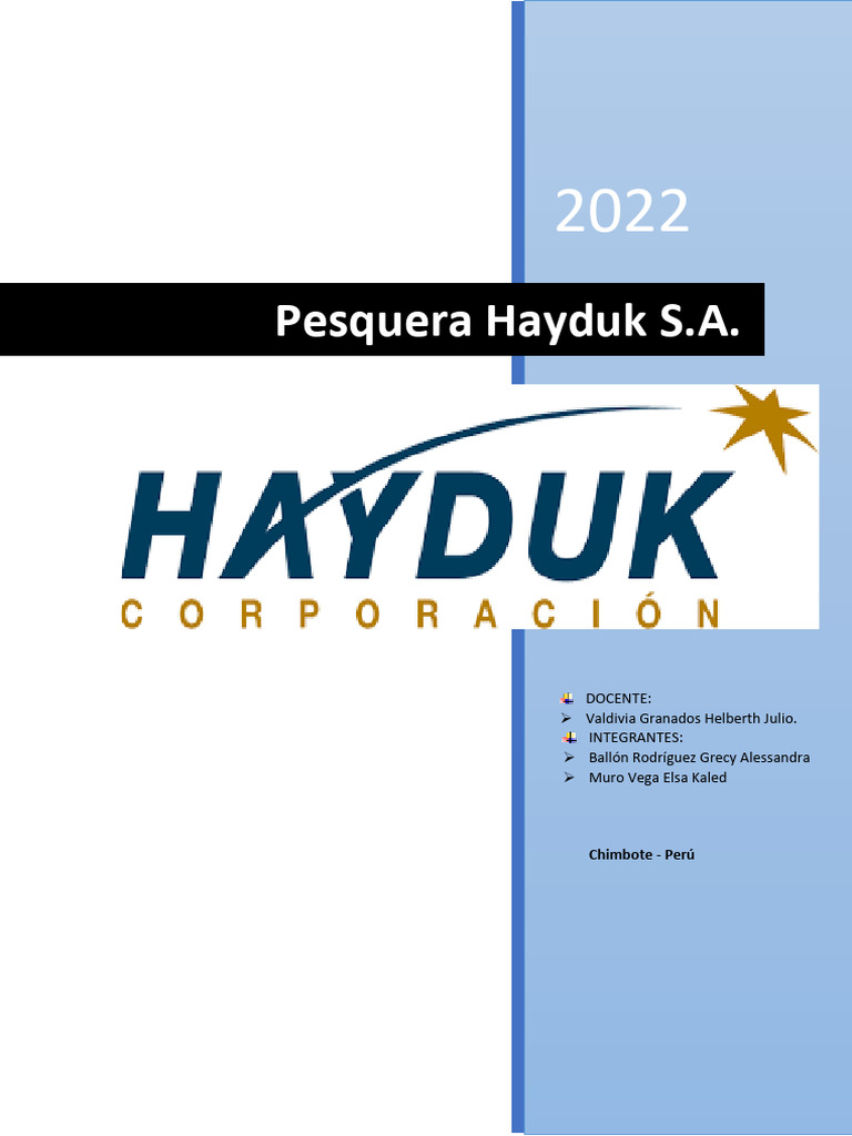 Análisis Económico de Pesquera Hayduk | PDF | Perú | Bancos