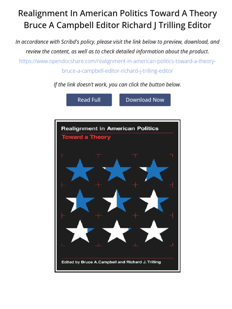 Realignment In American Politics Toward A Theory Bruce A Campbell ...