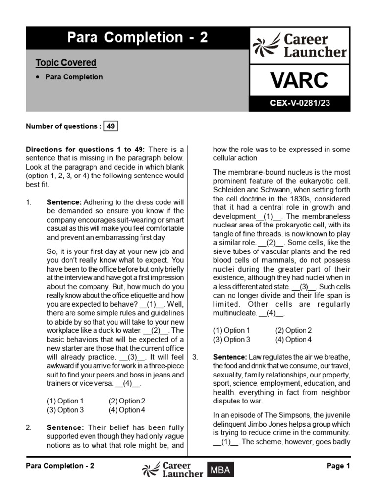 VA 41 Para Completion-2 Q | PDF | Economic Inequality | Discrimination ...