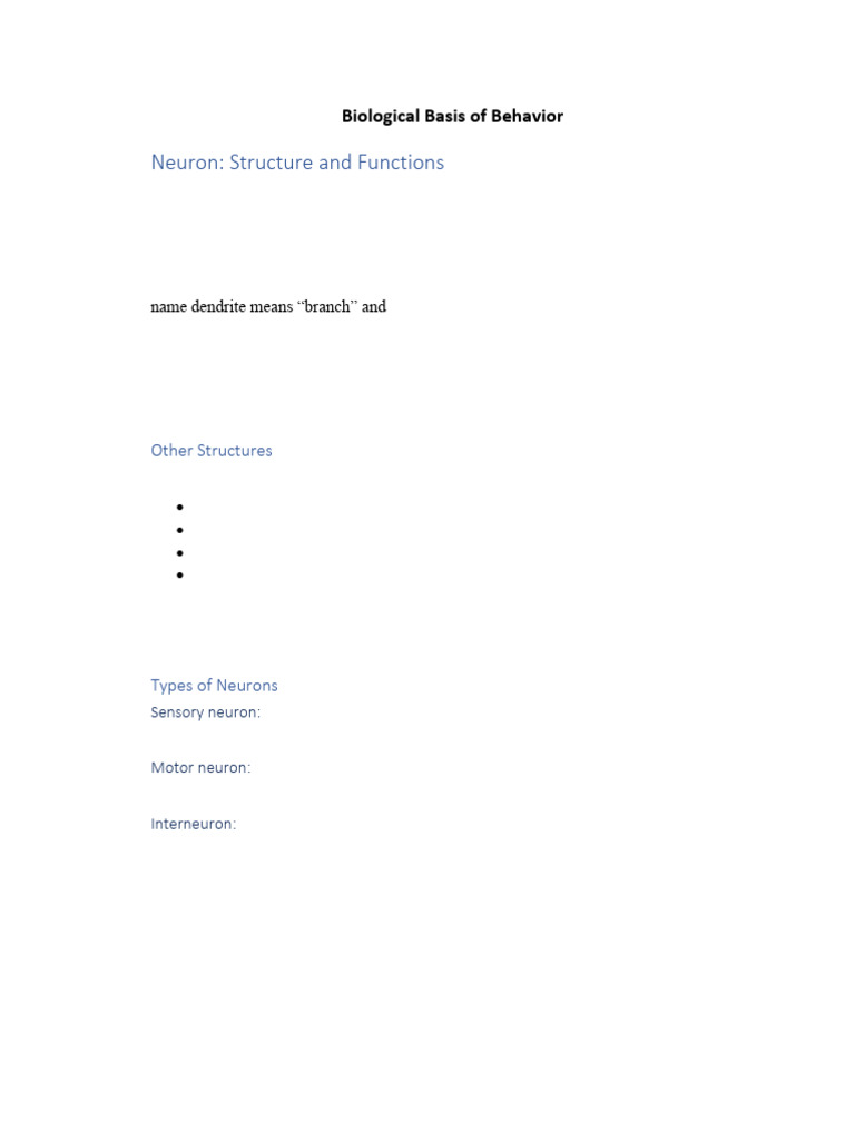 3. Biological Basis of Behavior | PDF | Neuron | Nervous System