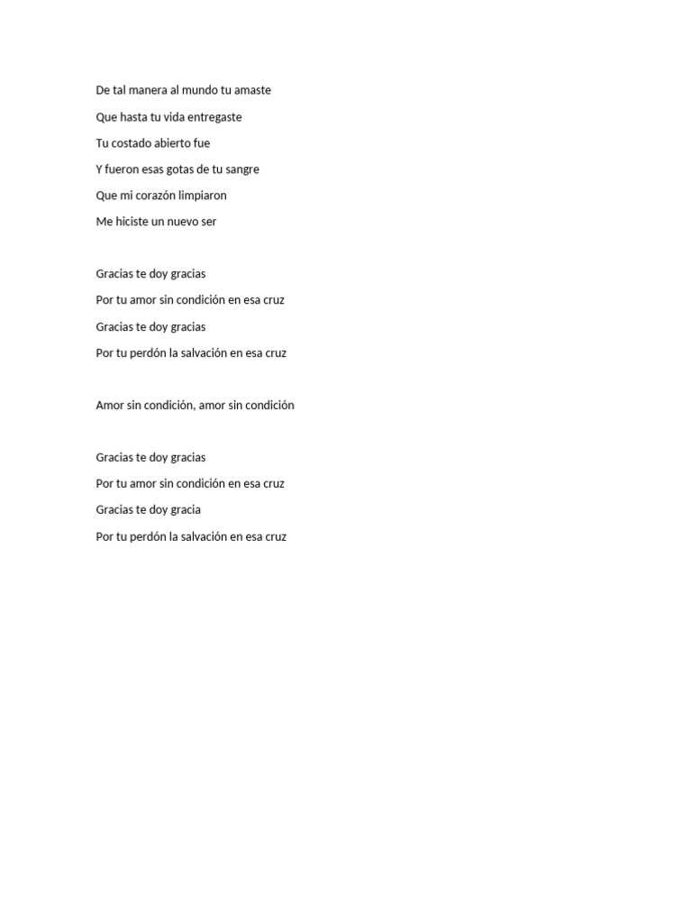 De Tal Manera Al Mundo Tu Amaste | PDF