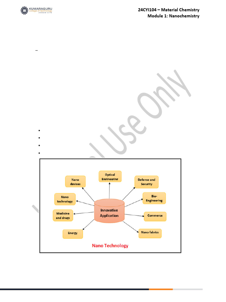 Module 1 Study Material | PDF | Nanotechnology | Nanoparticle