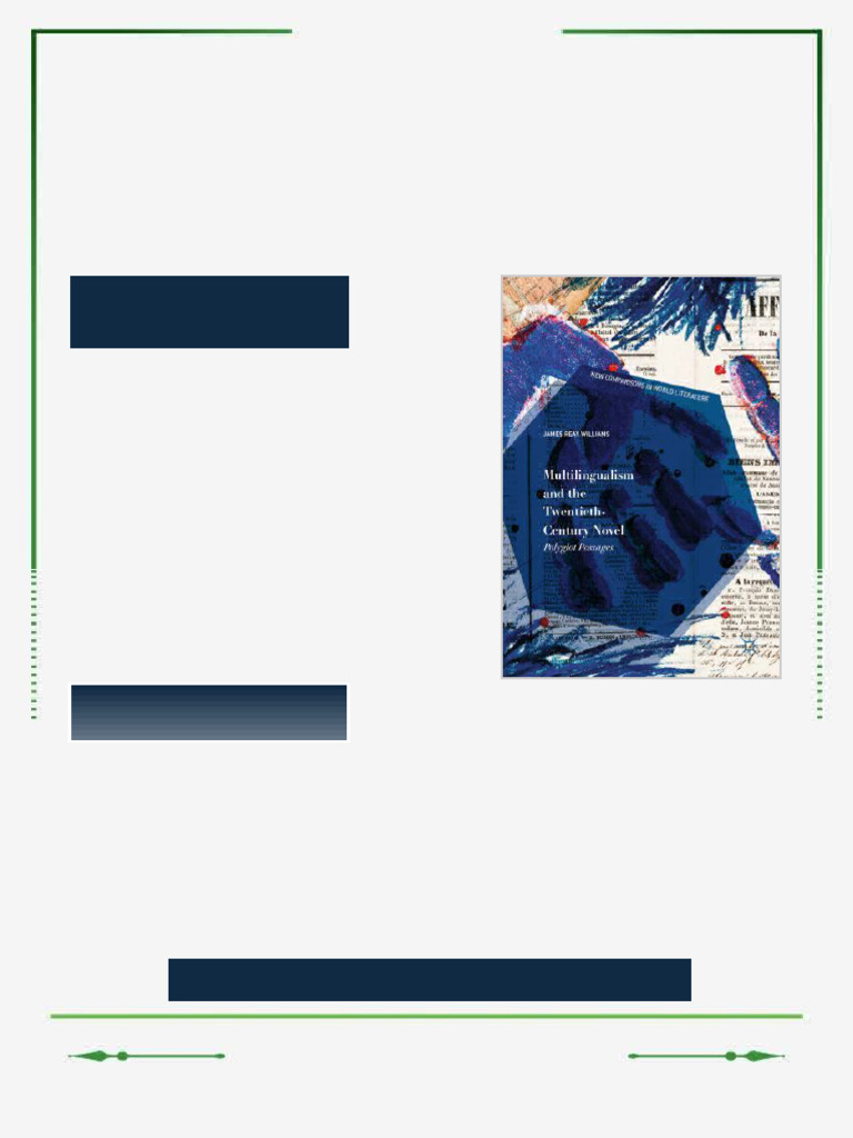 Multilingualism and the Twentieth-Century Novel: Polyglot Passages ...