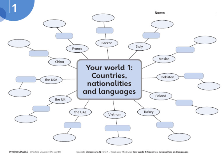 Unit 1_Your World 1_Countries Nationalities and Languages_Practice 1 | PDF