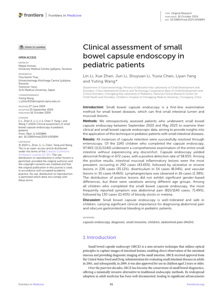 fmed-11-1455894 | PDF | Gastrointestinal Tract | Crohn's Disease