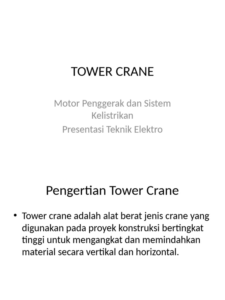 Tower_Crane_Teknik_Elektro (1) | PDF