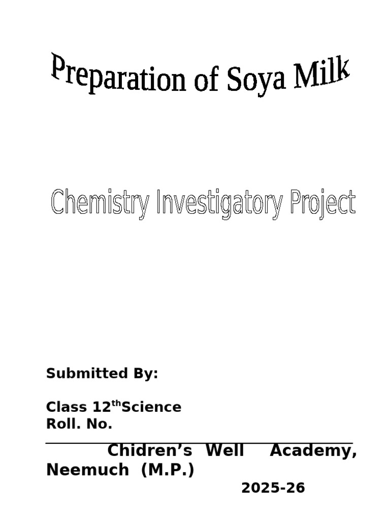 CWA Project - Copy | PDF | Soy Milk | Soybean