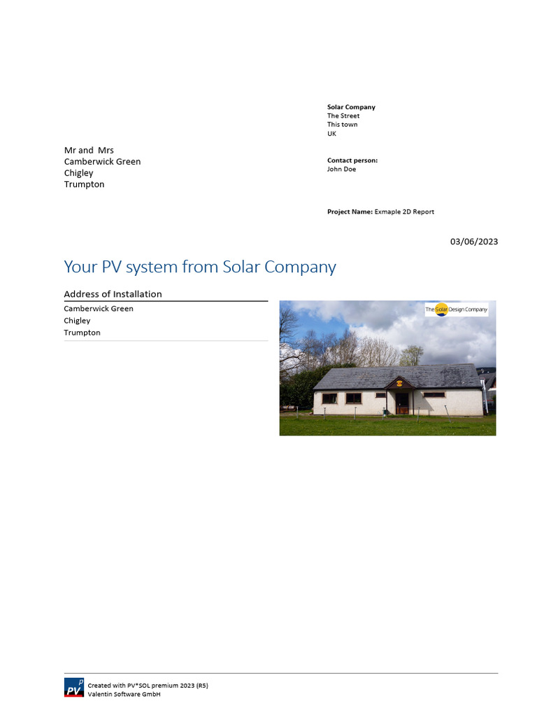 PV System Analysis and Financial Report | PDF | Photovoltaics ...